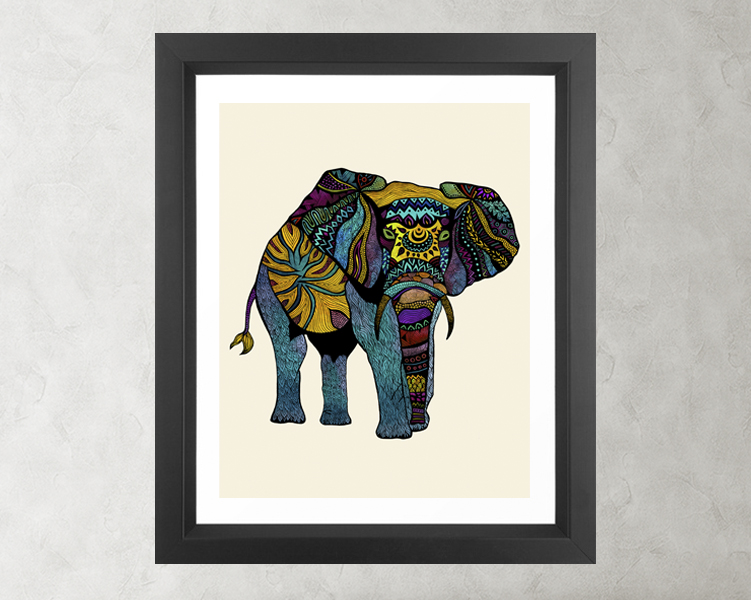 Poster Print 8x10 - Elephant Of Namibia Tribal Illustration - For Your ...